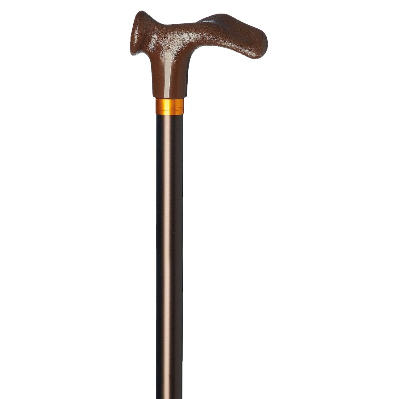 Brown Anatomical Right-Handed Cane - WalkingSticks.co.uk