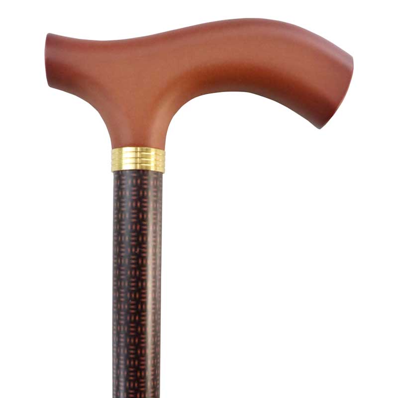 Black/Maroon Adjustable Fritz Cane - WalkingSticks.co.uk