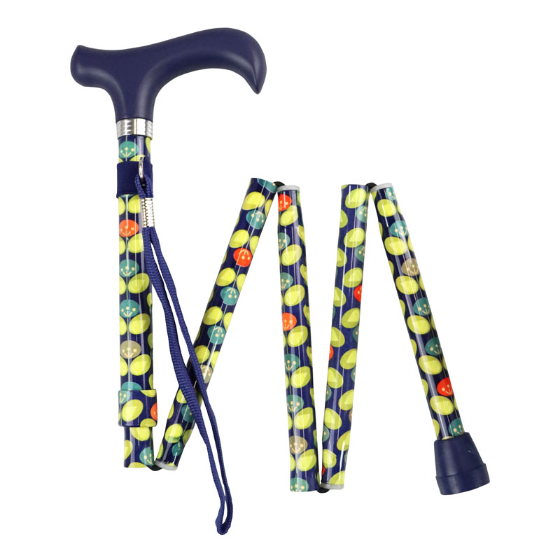 Mini Folding Oval Leaf Walking Stick - WalkingSticks.co.uk