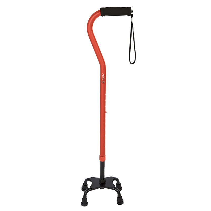 Height-Adjustable Quad Offset Cane - WalkingSticks.co.uk