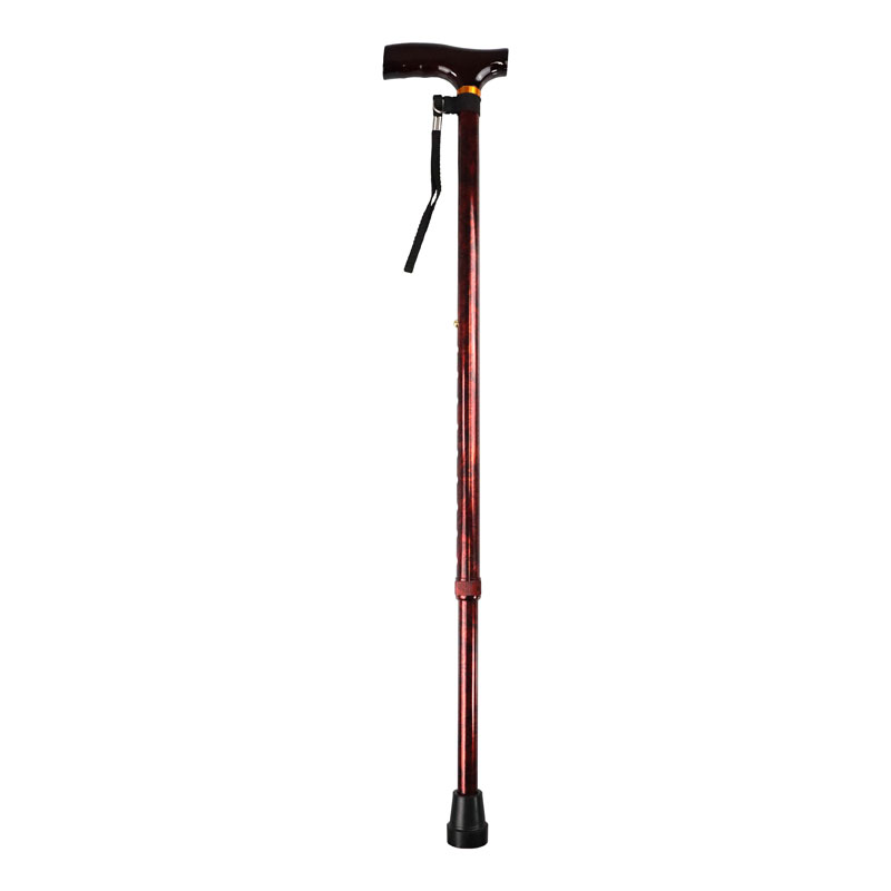 Height Adjustable Walnut Walking Stick with Crutch Handle ...
