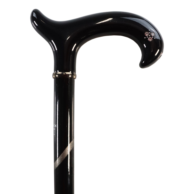 Ladies Evening Derby Cane w/ Swarovski - WalkingSticks.co.uk