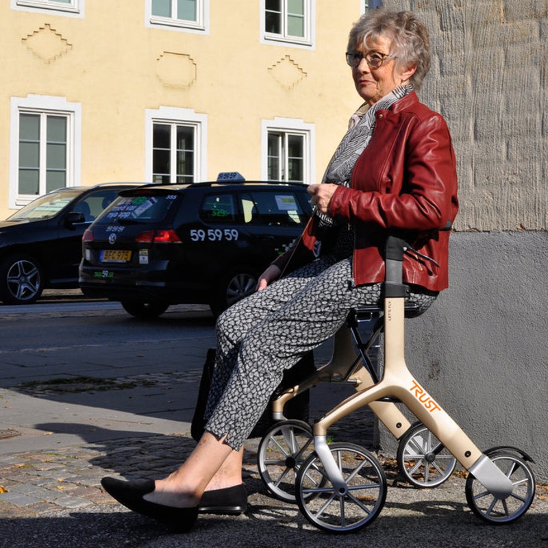 Let's Fly Folding Rollator (Champagne) - WalkingSticks.co.uk
