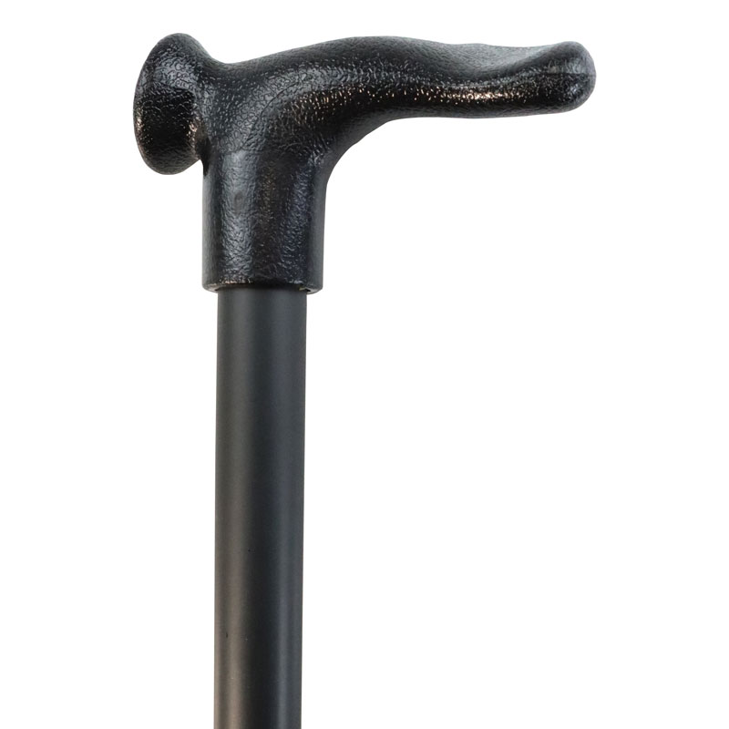 Black Ergonomic Cane (Left Hand) - WalkingSticks.co.uk