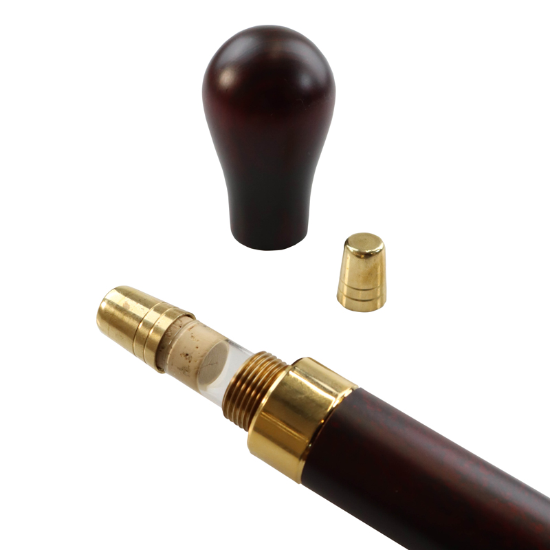 Maple Tippling Walking Cane and Flask - WalkingSticks.co.uk