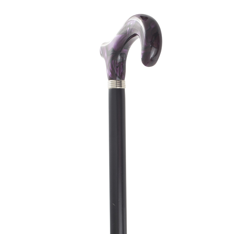 Marbled Amethyst Moderne Walking Cane - WalkingSticks.co.uk
