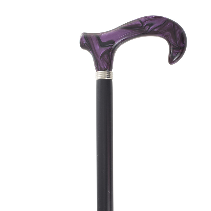 Marbled Amethyst Moderne Walking Cane - WalkingSticks.co.uk