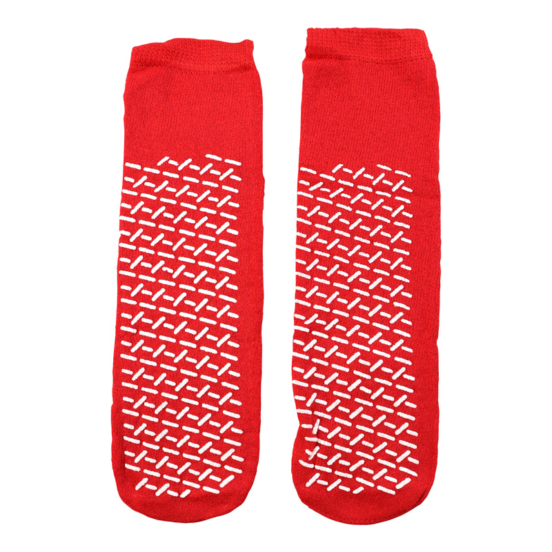 Medline Red OSFA Double-Tread Socks x1 - WalkingSticks.co.uk