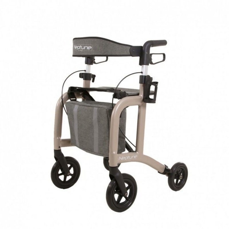 Neptune Folding Rollator (Champagne) - WalkingSticks.co.uk