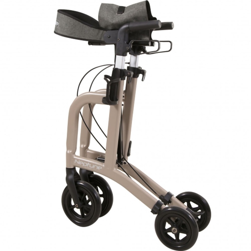 Neptune Folding Rollator (Champagne) - WalkingSticks.co.uk