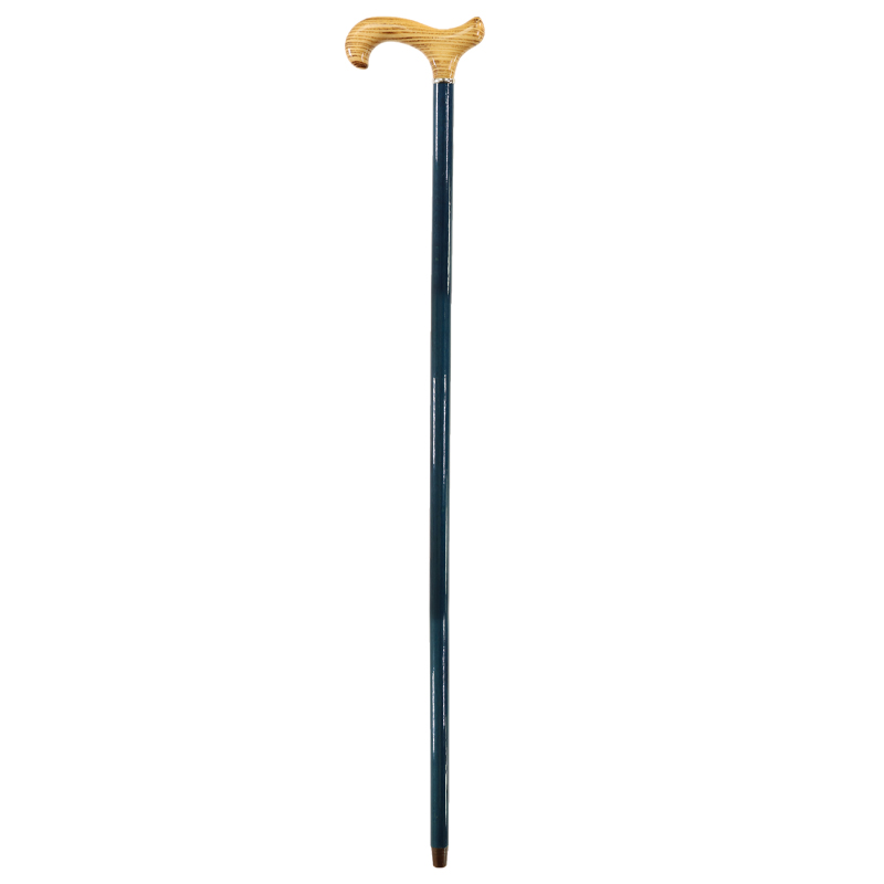 Blue Derby Beech Wood Walking Stick - WalkingSticks.co.uk