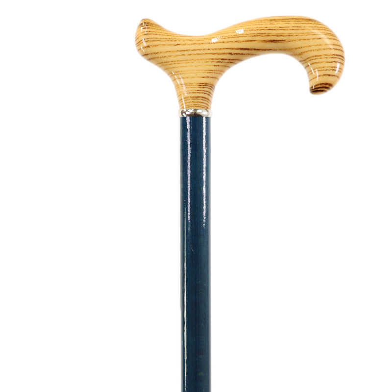 Blue Derby Beech Wood Walking Stick - WalkingSticks.co.uk