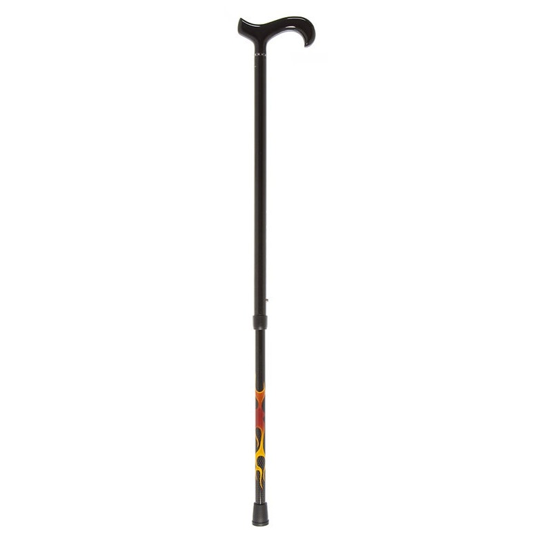 House Red Flame Foldable Walking Stick - WalkingSticks.co.uk