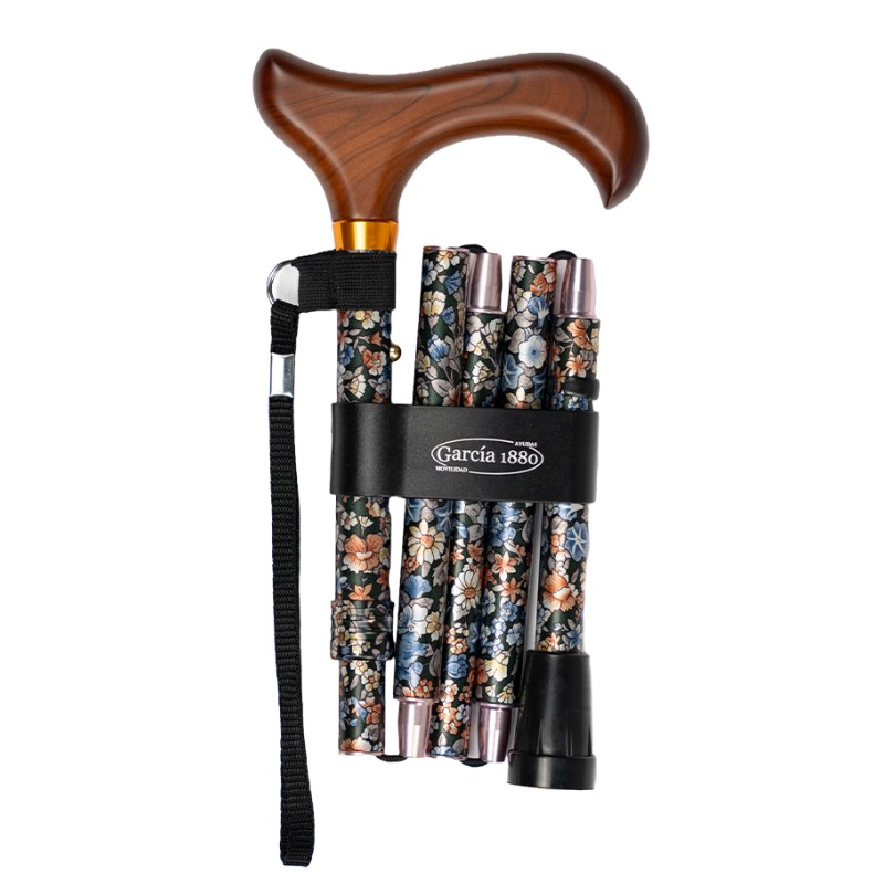 Mini Folding Walking Stick (Wood) - WalkingSticks.co.uk
