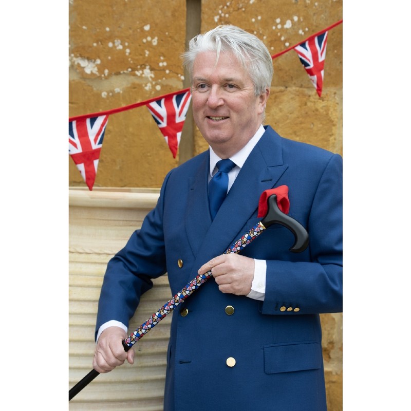 Union Jack 'Crowning Glory' Adjustable Cane - WalkingSticks.co.uk