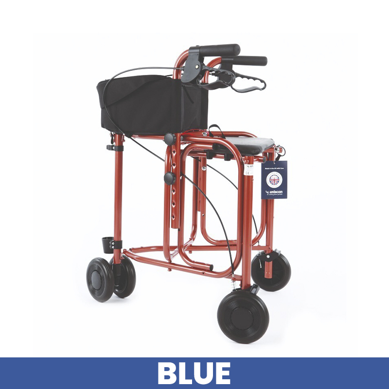 Uniscan Triumph 3-Wheel Blue Walker - WalkingSticks.co.uk