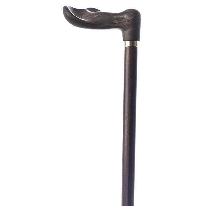Wood Effect Fischer Handle Walking Stick - WalkingSticks.co.uk