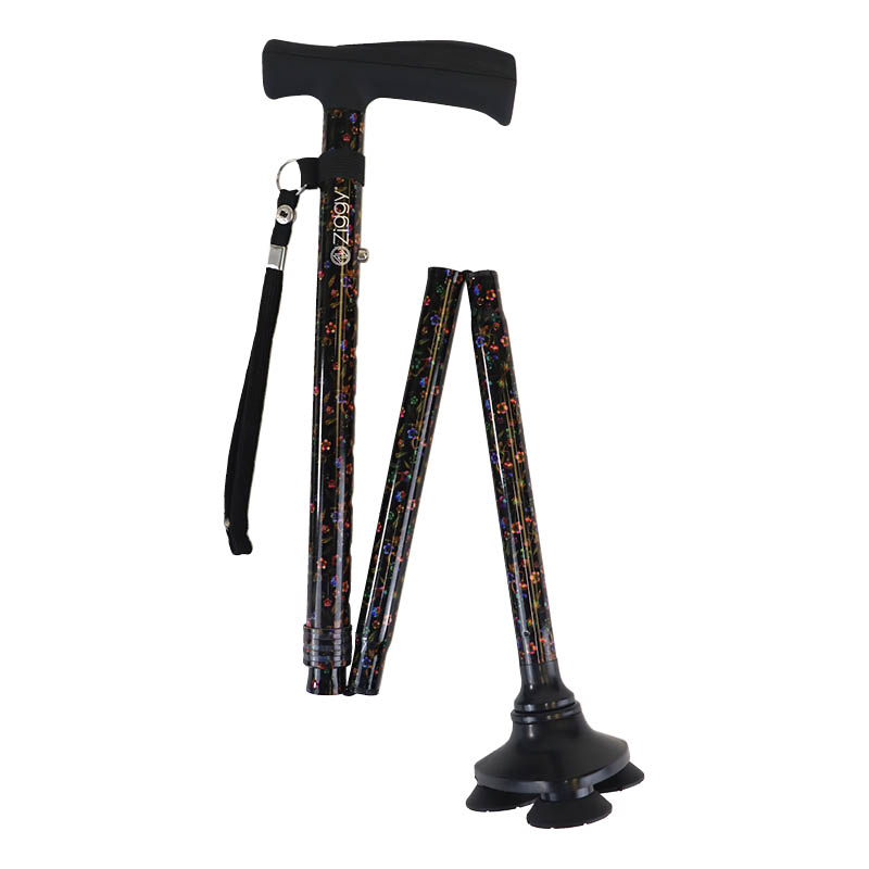 Folding Tribase Crutch Handle Cane - WalkingSticks.co.uk