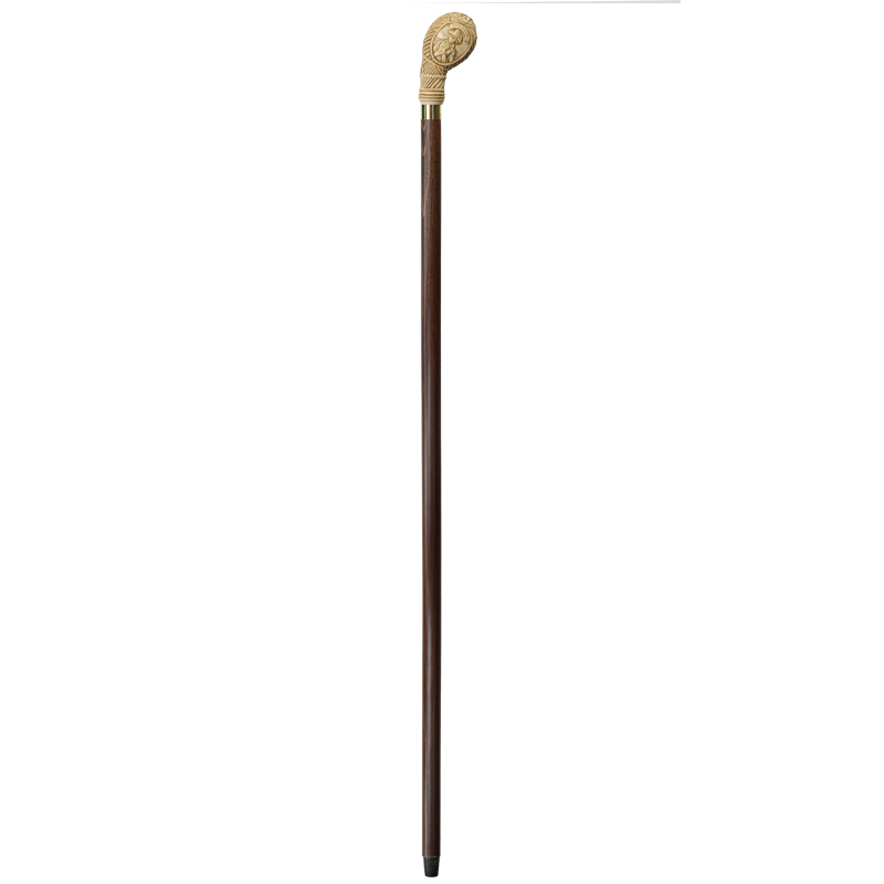 Gold Coloured Skull Walking Cane - WalkingSticks.co.uk