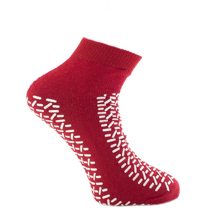 Confetti Treads Socks With Treads Medline Double|Tread Red Slipper Socks Pack Of