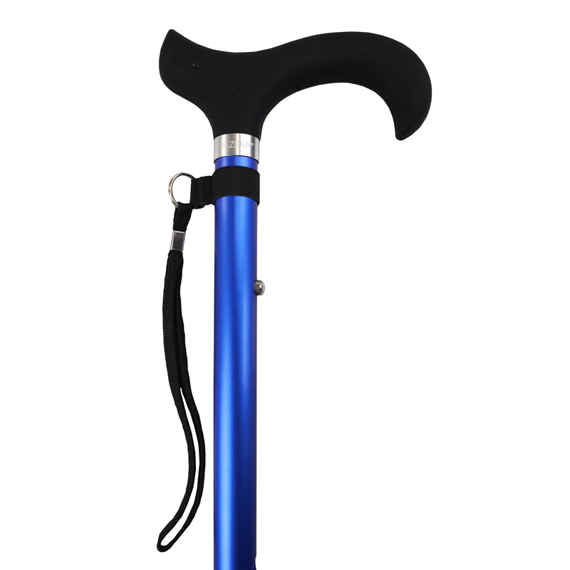 Metallic Blue Adjustable Walking Stick - WalkingSticks.co.uk