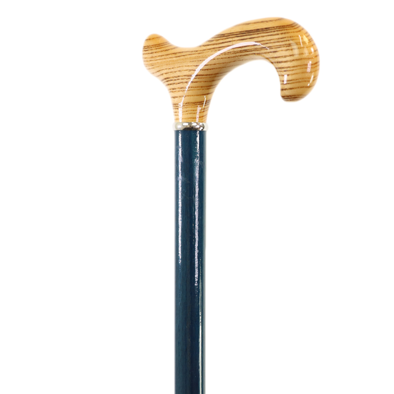 Blue Derby Beech Wood Walking Stick - WalkingSticks.co.uk