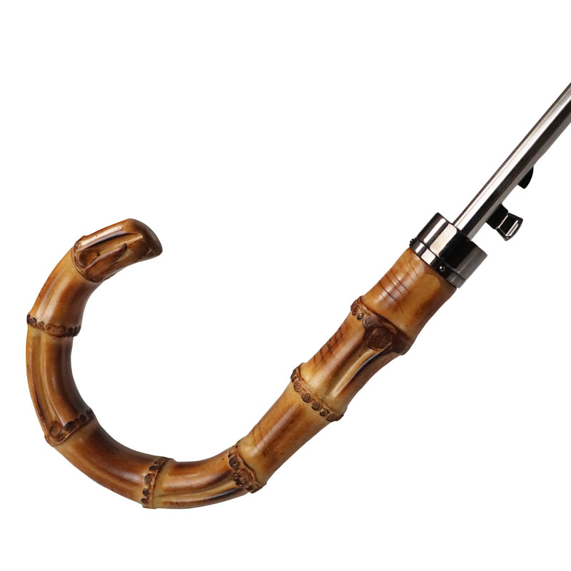 Grey Gent's Umbrella with Bamboo Handle - WalkingSticks.co.uk