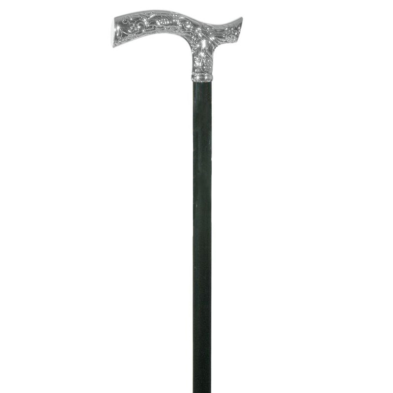 Chrome Derby Handle Walking Stick - WalkingSticks.co.uk