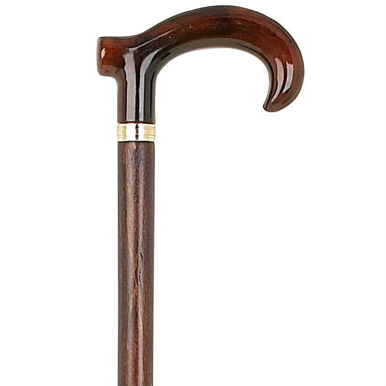 Walnut Brown Derby Handle Dress Cane - WalkingSticks.co.uk