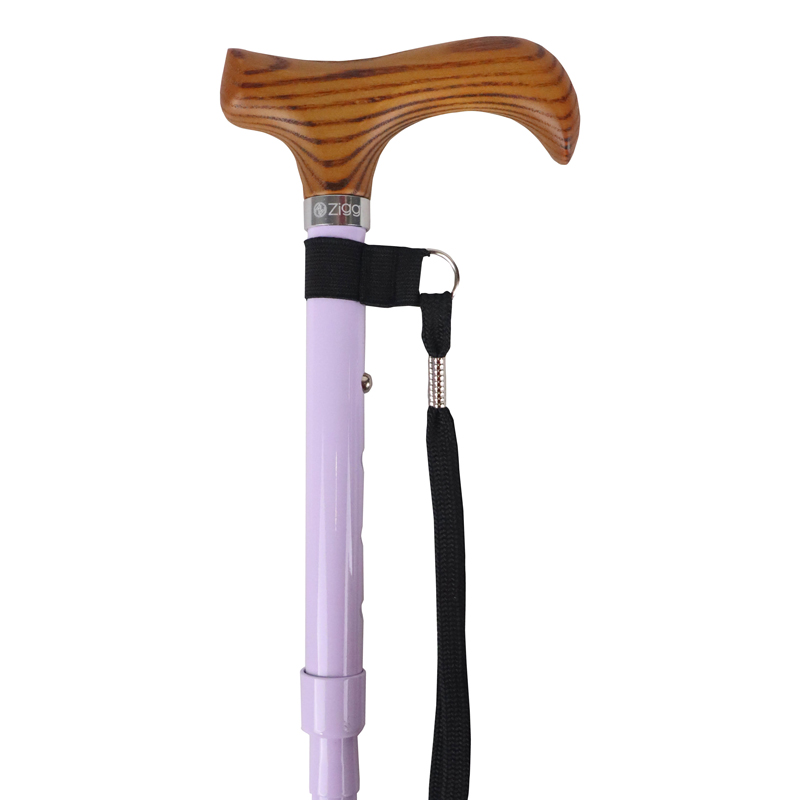 Ziggy Adjustable Folding Lilac Stick - WalkingSticks.co.uk