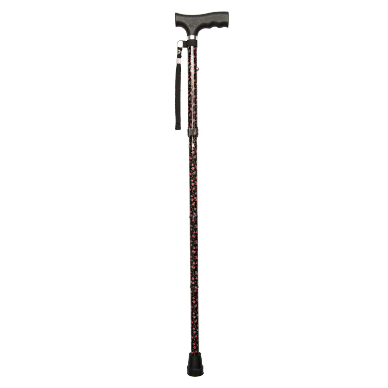 Long Folding Black Walking Stick - WalkingSticks.co.uk