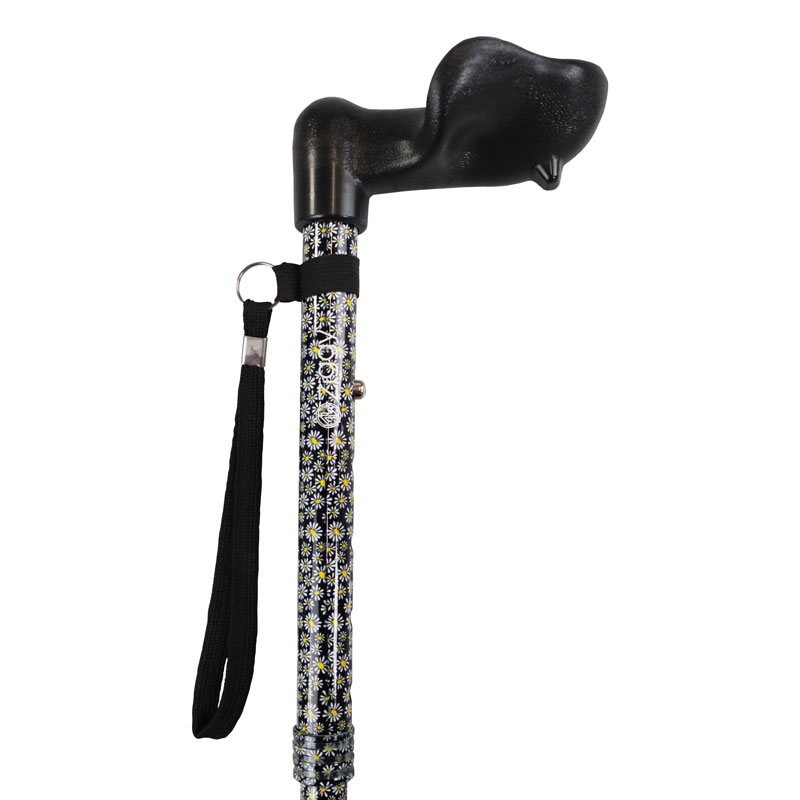 Ziggy Anatomical Right-Hand Floral Cane - WalkingSticks.co.uk