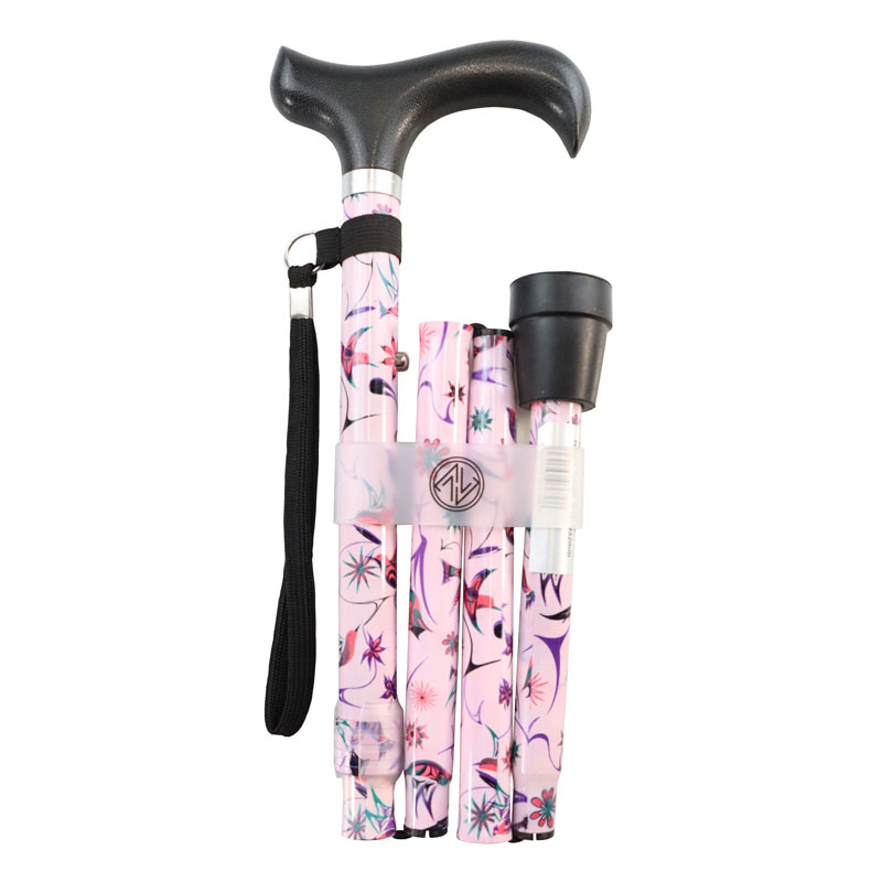 Ziggy Floral Folding Walking Stick - WalkingSticks.co.uk