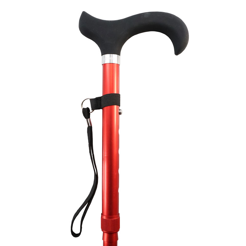 Adjustable Derby Walking Stick (Red) - WalkingSticks.co.uk